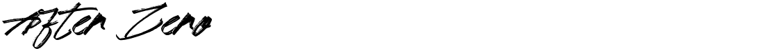 After Zero 在线预览-免费下载 - 天天字体