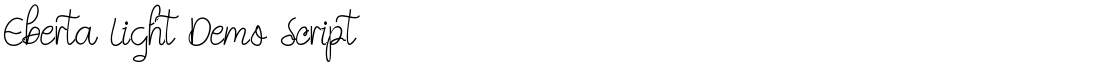 Eberta Light Demo Script 在线预览-免费下载 - 天天字体