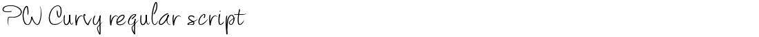 PW Curvy regular script 在线预览-免费下载 - 天天字体