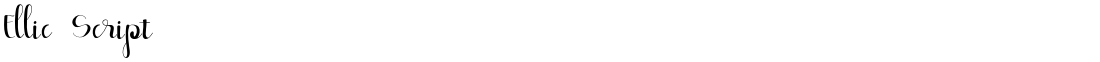 Ellic Script 在线预览-免费下载 - 天天字体