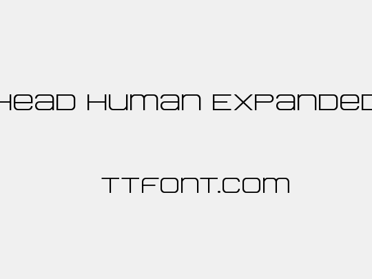 Head Human Expanded 在线预览-免费下载 - 天天字体