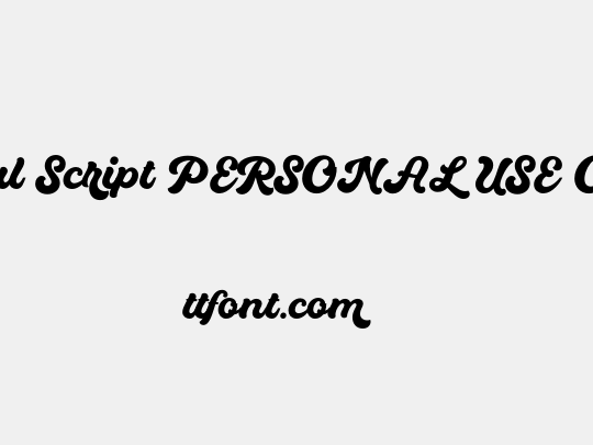 Quintal Script PERSONAL USE ONLY 在线预览-免费下载 - 天天字体