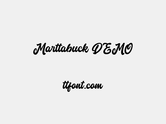 Marttabuck DEMO 在线预览-免费下载 - 天天字体