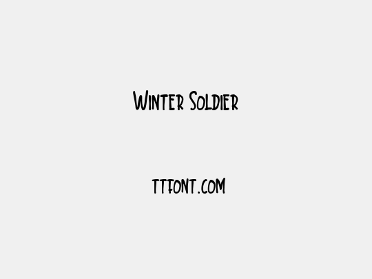 Winter Soldier 在线预览-免费下载 - 天天字体