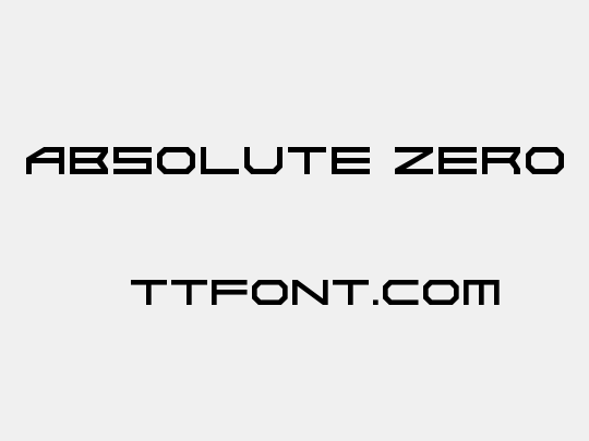 Absolute Zero 在线预览-免费下载 - 天天字体