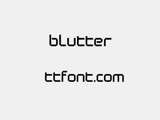 Blutter 在线预览-免费下载 - 天天字体