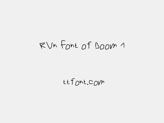 RVn Font of Doom 1 在线预览-免费下载 - 天天字体