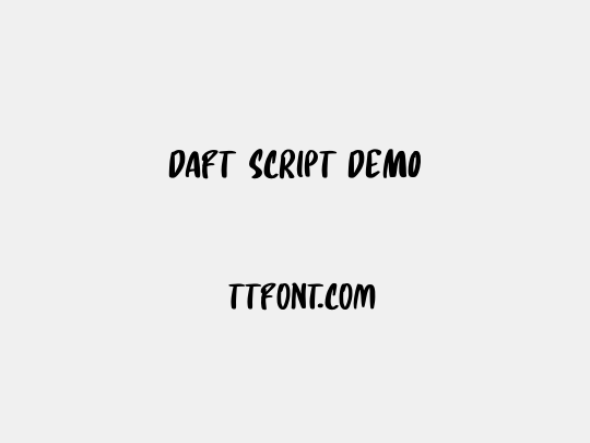 Daft Script DEMO 在线预览-免费下载 - 天天字体