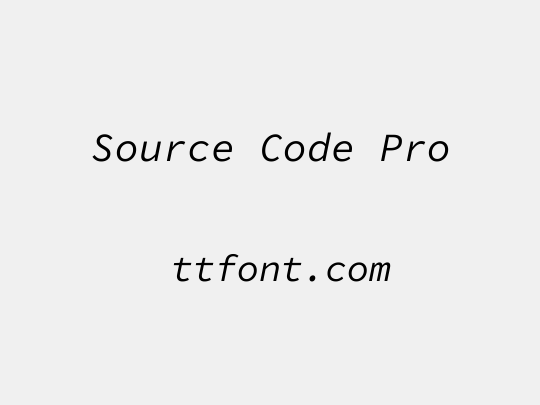 Source Code Pro 在线预览-免费下载 - 天天字体