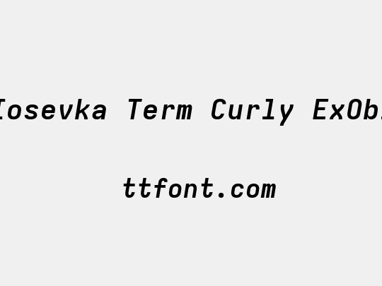 Iosevka Term Curly ExObl 在线预览-免费下载 - 天天字体