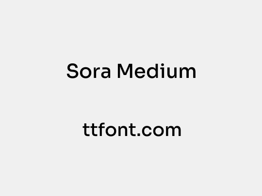 Sora Medium 在线预览-免费下载 - 天天字体