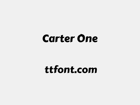 Carter One 在线预览-免费下载 - 天天字体