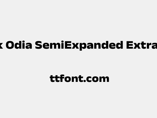 Anek Odia SemiExpanded ExtraBold 在线预览-免费下载 - 天天字体