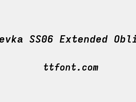 Iosevka SS06 Extended Oblique 在线预览-免费下载 - 天天字体