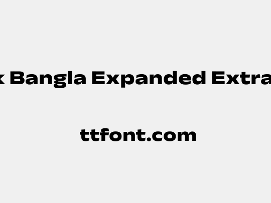 Anek Bangla Expanded ExtraBold 在线预览-免费下载 - 天天字体