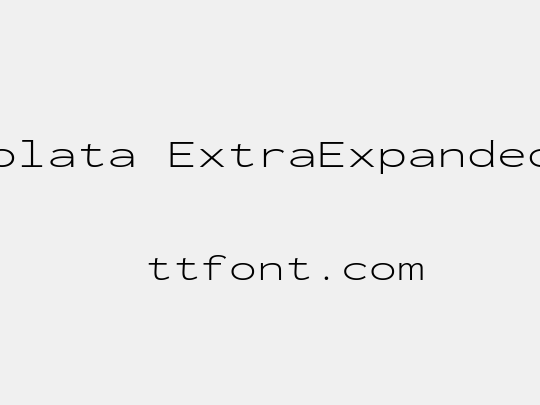 Inconsolata ExtraExpanded Light 在线预览-免费下载 - 天天字体