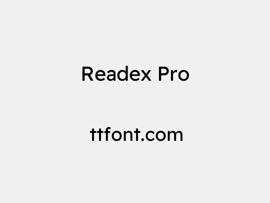 Readex Pro 在线预览-免费下载 - 天天字体