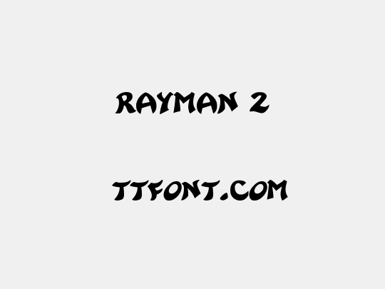 Rayman 2 在线预览-免费下载 - 天天字体