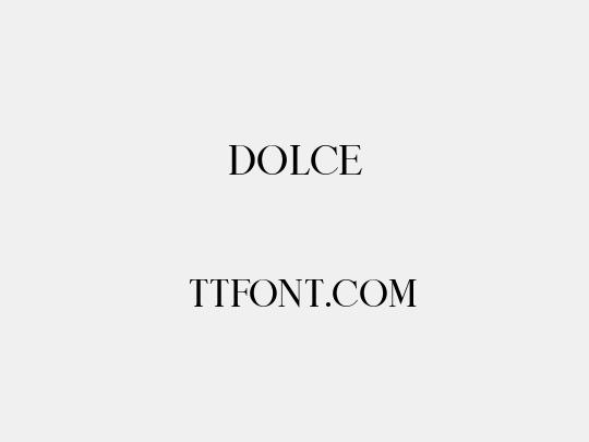 Dolce 在线预览-免费下载 - 天天字体