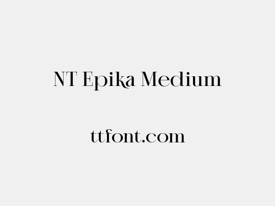NT Epika Medium 在线预览-免费下载 - 天天字体