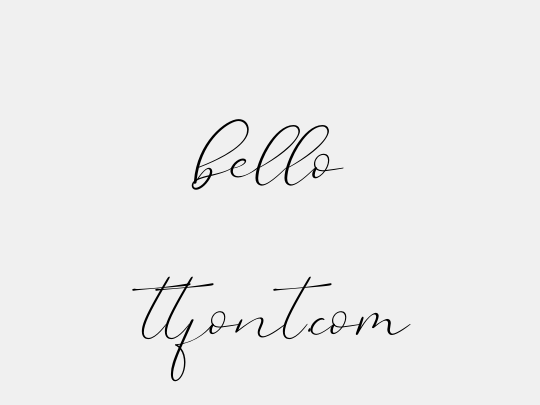 bello 在线预览-免费下载 - 天天字体