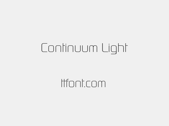 Continuum Light 在线预览-免费下载 - 天天字体