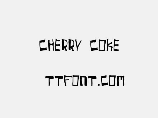 Cherry Coke 在线预览-免费下载 - 天天字体