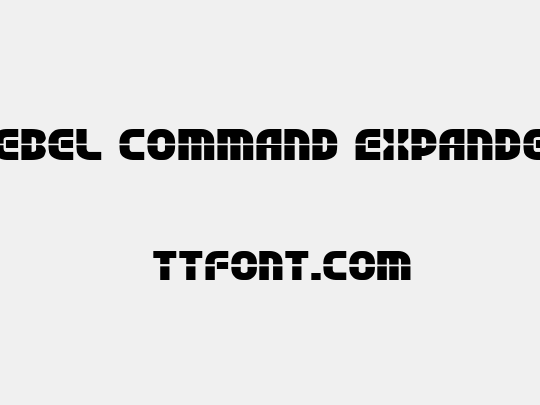 Rebel Command Expanded 在线预览-免费下载 - 天天字体