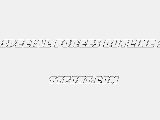 Jedi Special Forces Outline Italic 在线预览-免费下载 - 天天字体