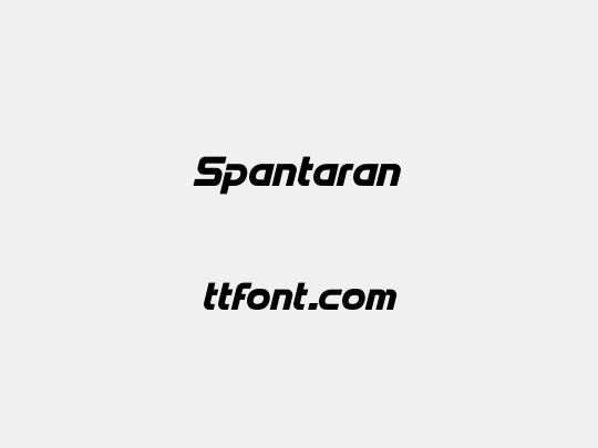 Spantaran 在线预览-免费下载 - 天天字体