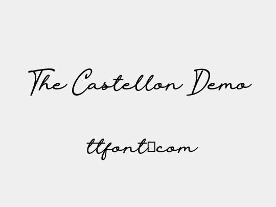 The Castellon Demo 在线预览-免费下载 - 天天字体