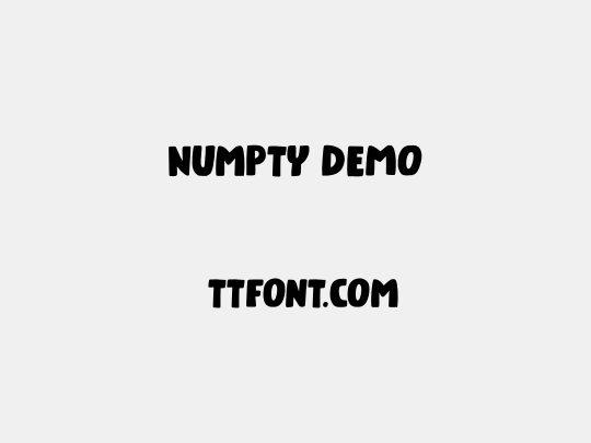 Numpty DEMO 在线预览-免费下载 - 天天字体