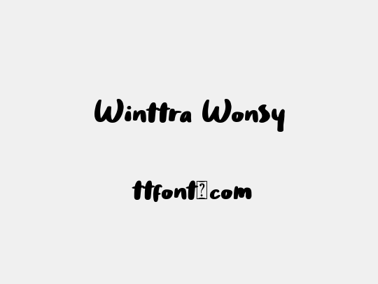 Winttra Wonsy 在线预览-免费下载 - 天天字体