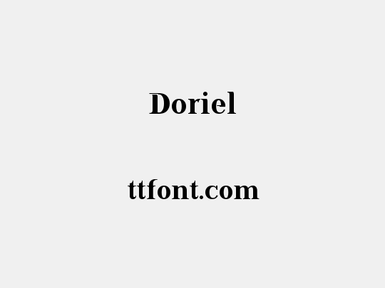 Doriel 在线预览-免费下载 - 天天字体