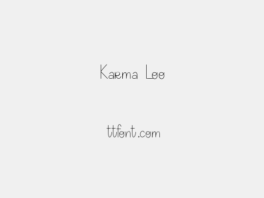 Karma Loo 在线预览-免费下载 - 天天字体