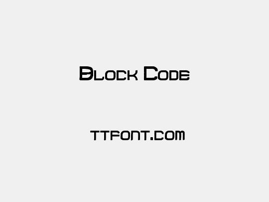 Block Code 在线预览-免费下载 - 天天字体