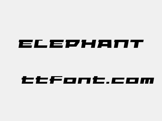 ELEPHANT 在线预览-免费下载 - 天天字体