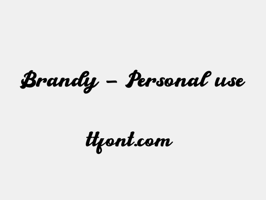 Brandy - Personal use 在线预览-免费下载 - 天天字体