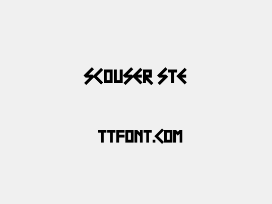 Scouser Ste 在线预览-免费下载 - 天天字体