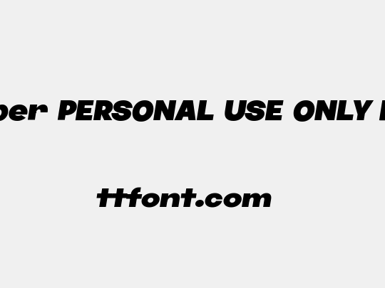 Jumper PERSONAL USE ONLY Black 在线预览-免费下载 - 天天字体