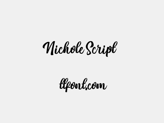 Nichole Script 在线预览-免费下载 - 天天字体