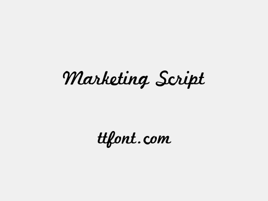 Marketing Script 在线预览-免费下载 - 天天字体